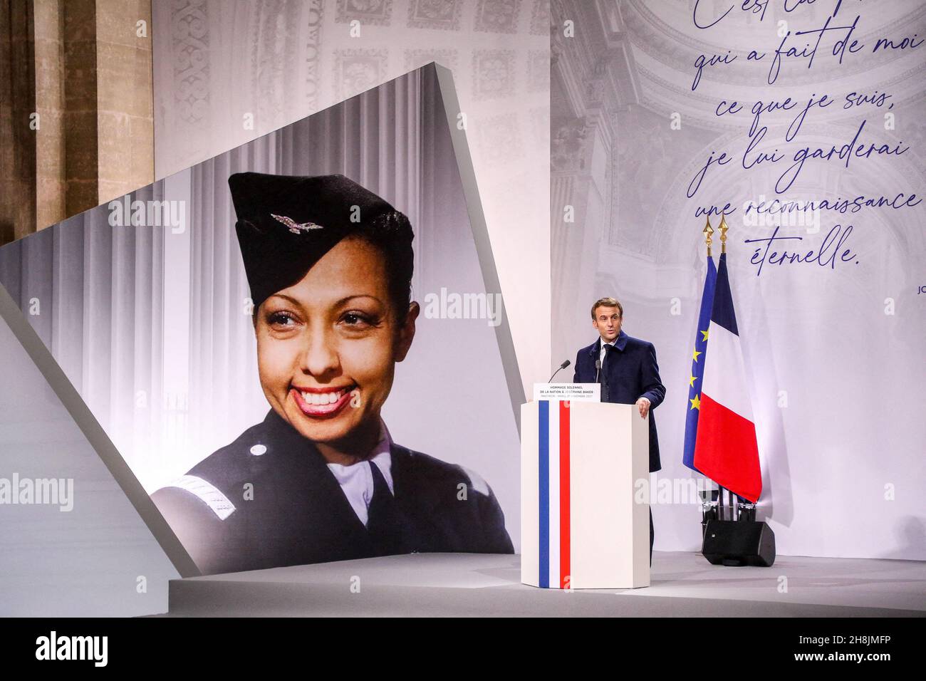 Paris, France, November 30, 2021. France's President Emmanuel Macron ...