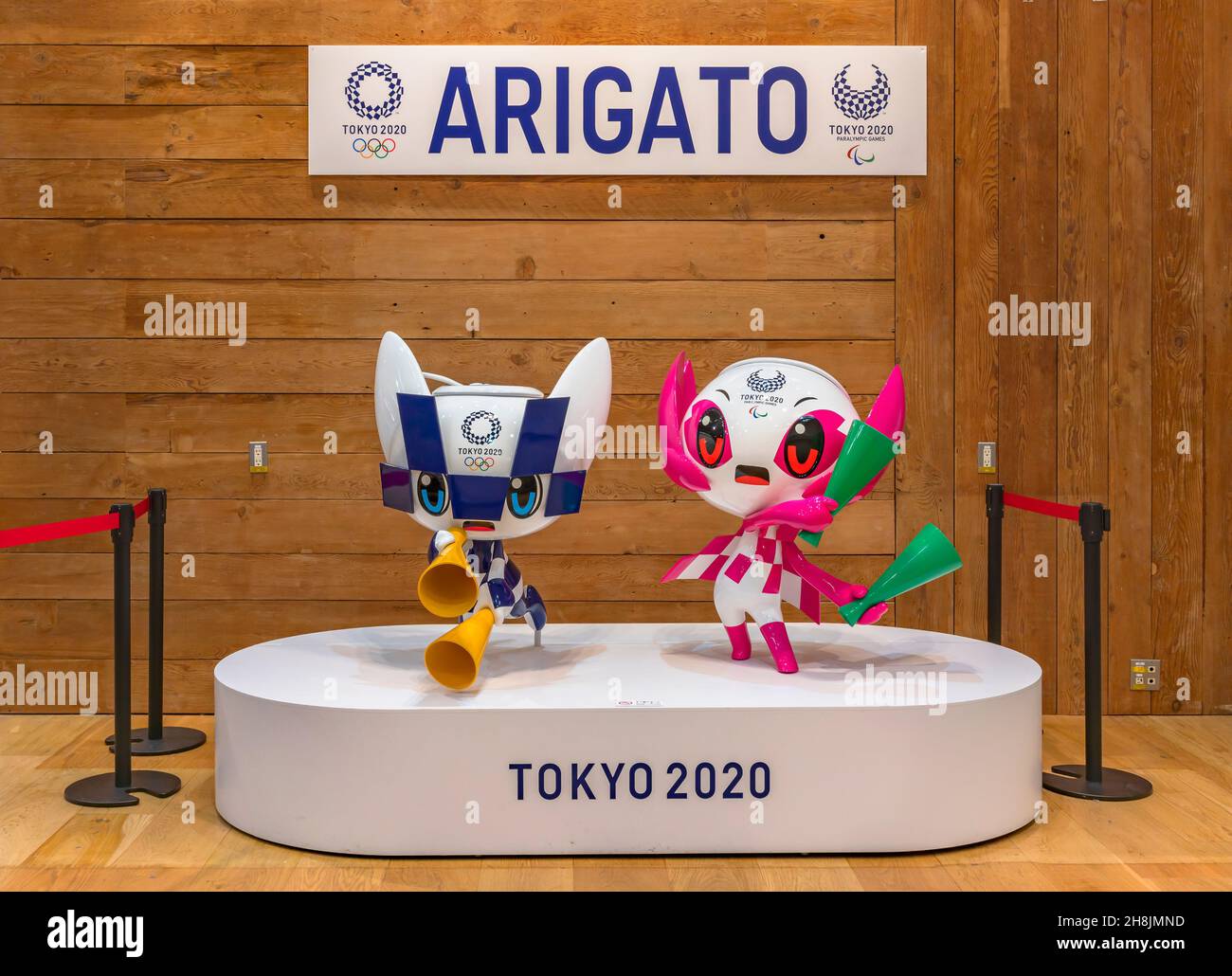 tokyo, japan - november 30 2021: Life size figurines of the mascots ...