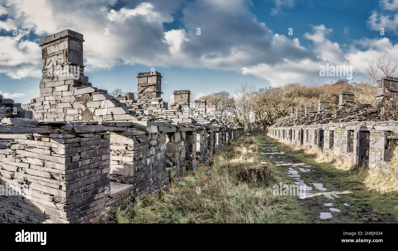 These are some of miner miners cottages at the abandoned Dinorwic slate ...
