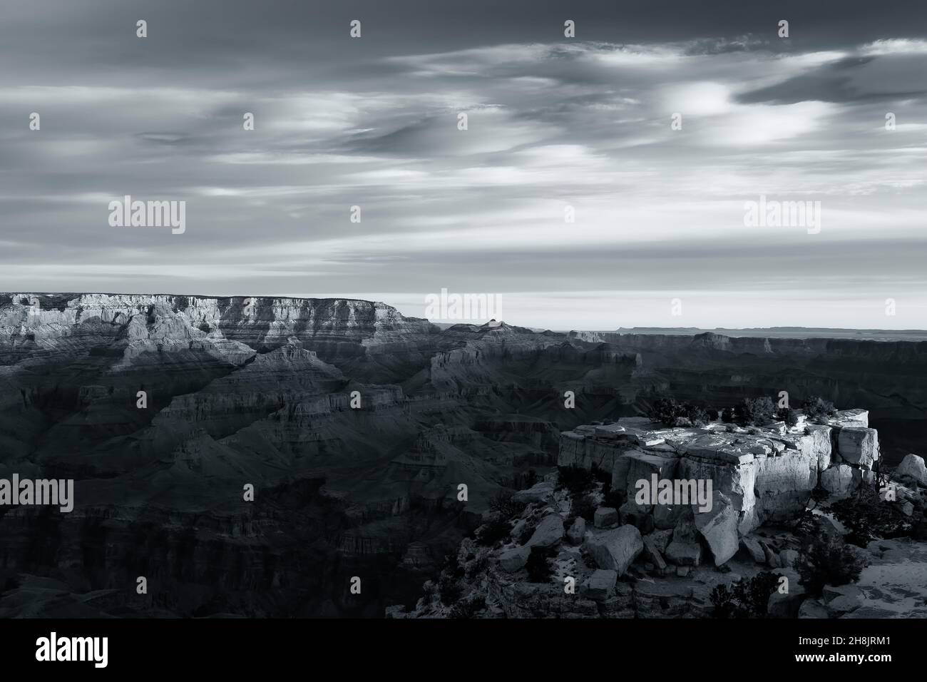 A breathtaking view of the Grand Canyon at sunrise with the vastness of ...