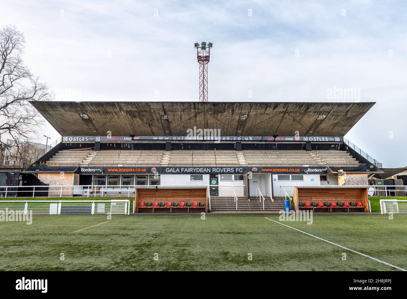 The main spectator stand of Gala Fairydean Rovers FC was designed by ...