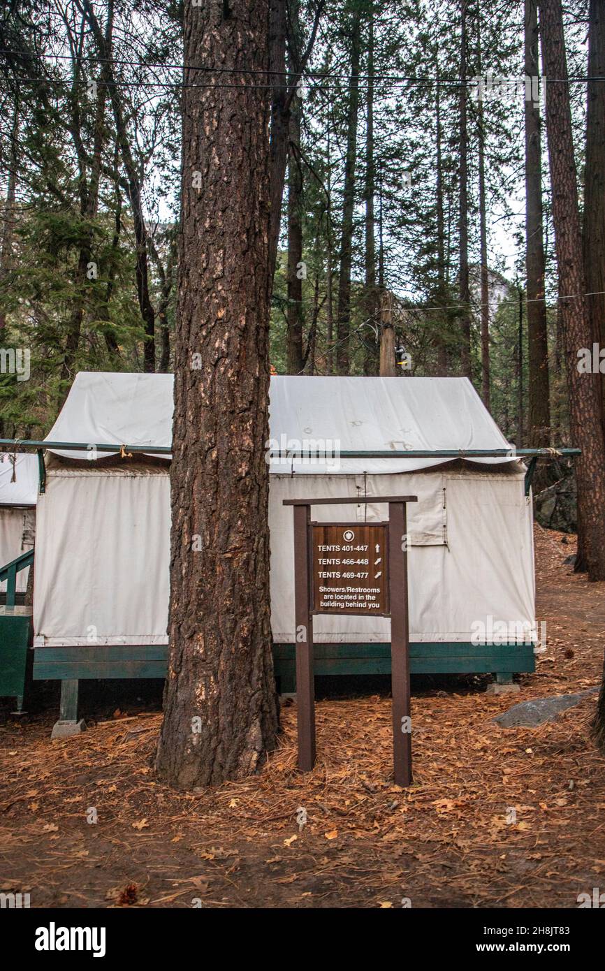 Camp Curry is a rustic place to stay in Yosemite Valley, California ...