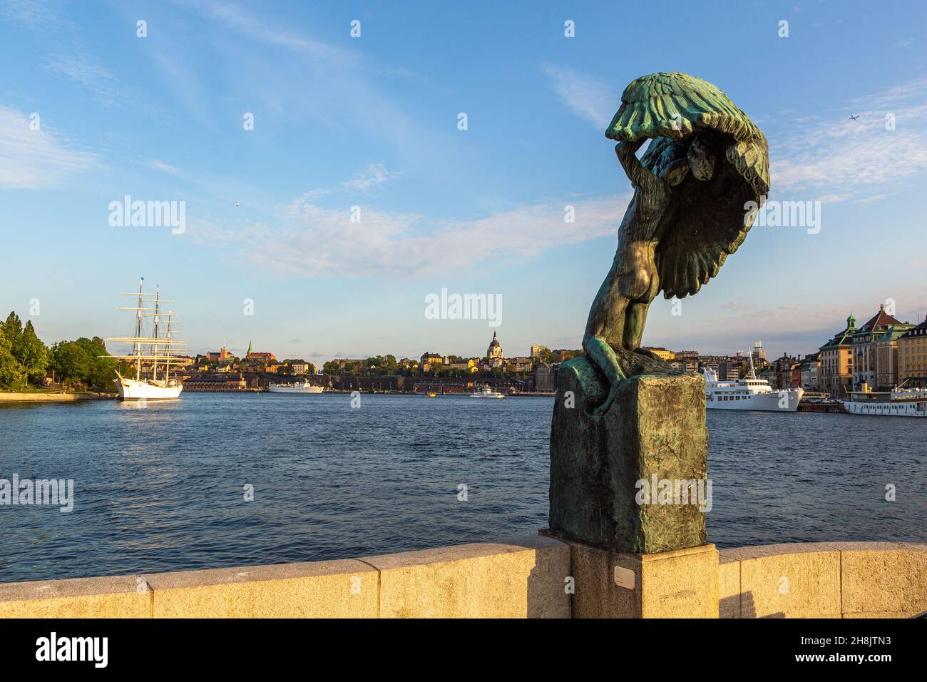 Stockholm, Sweden - 29 May 2016: View of the old town of Gamla Stan ...