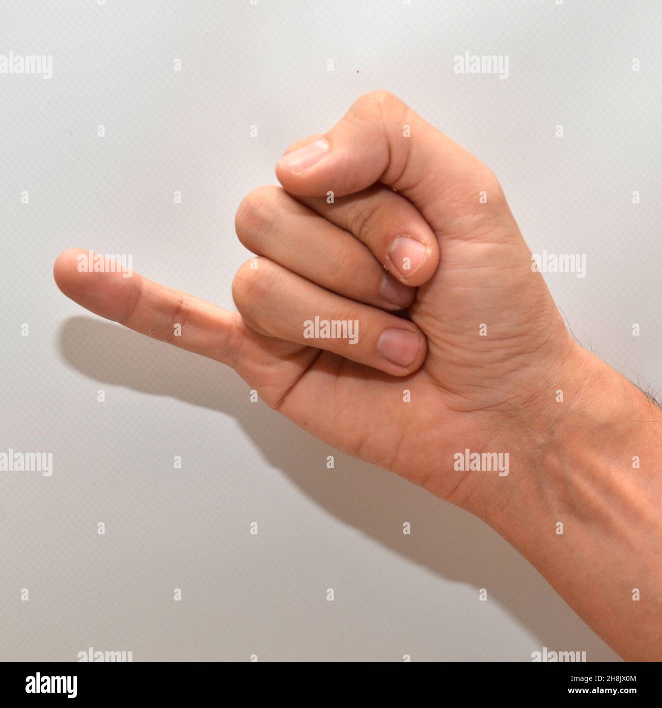 Letter J in American Sign Language (ASL) for deaf people Stock Photo ...