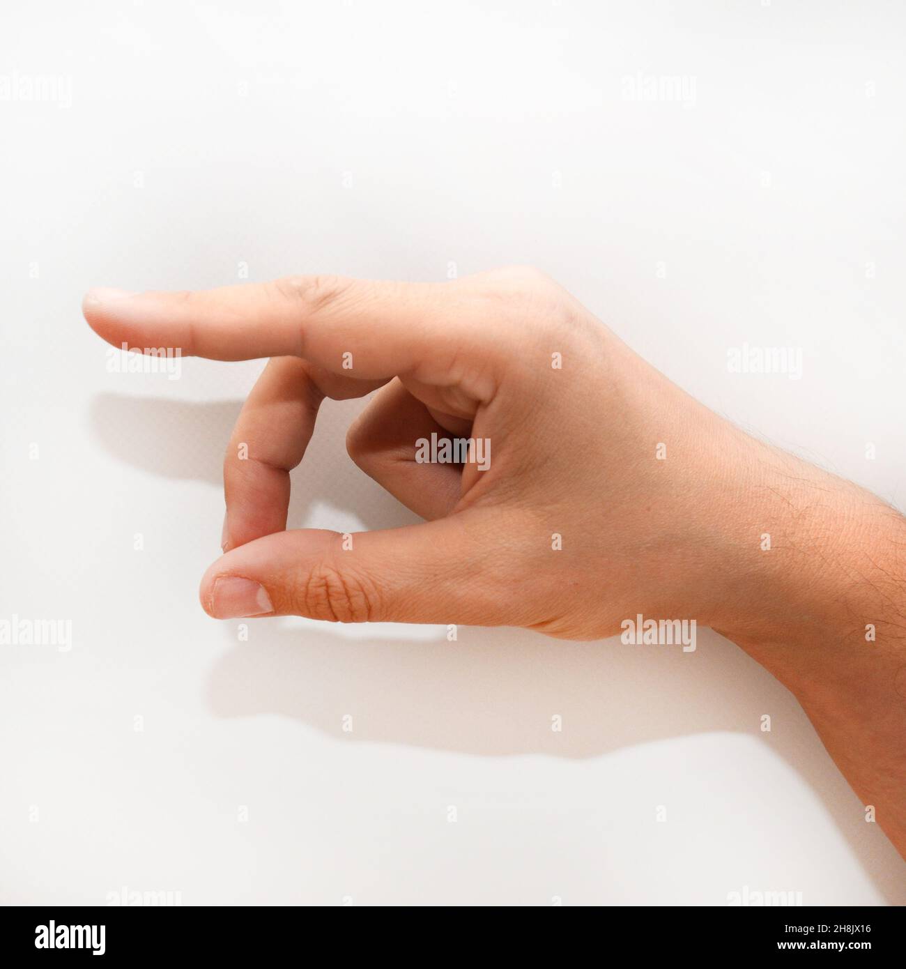 Letter P in American Sign Language (ASL) for deaf people Stock Photo ...