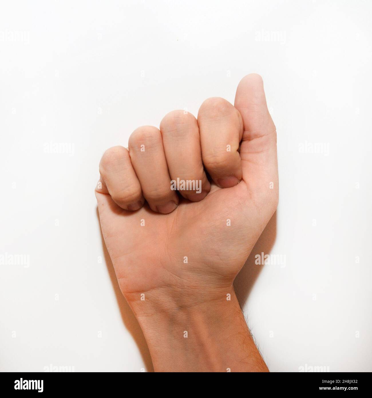 Letter A in American Sign Language (ASL) for deaf people Stock Photo ...