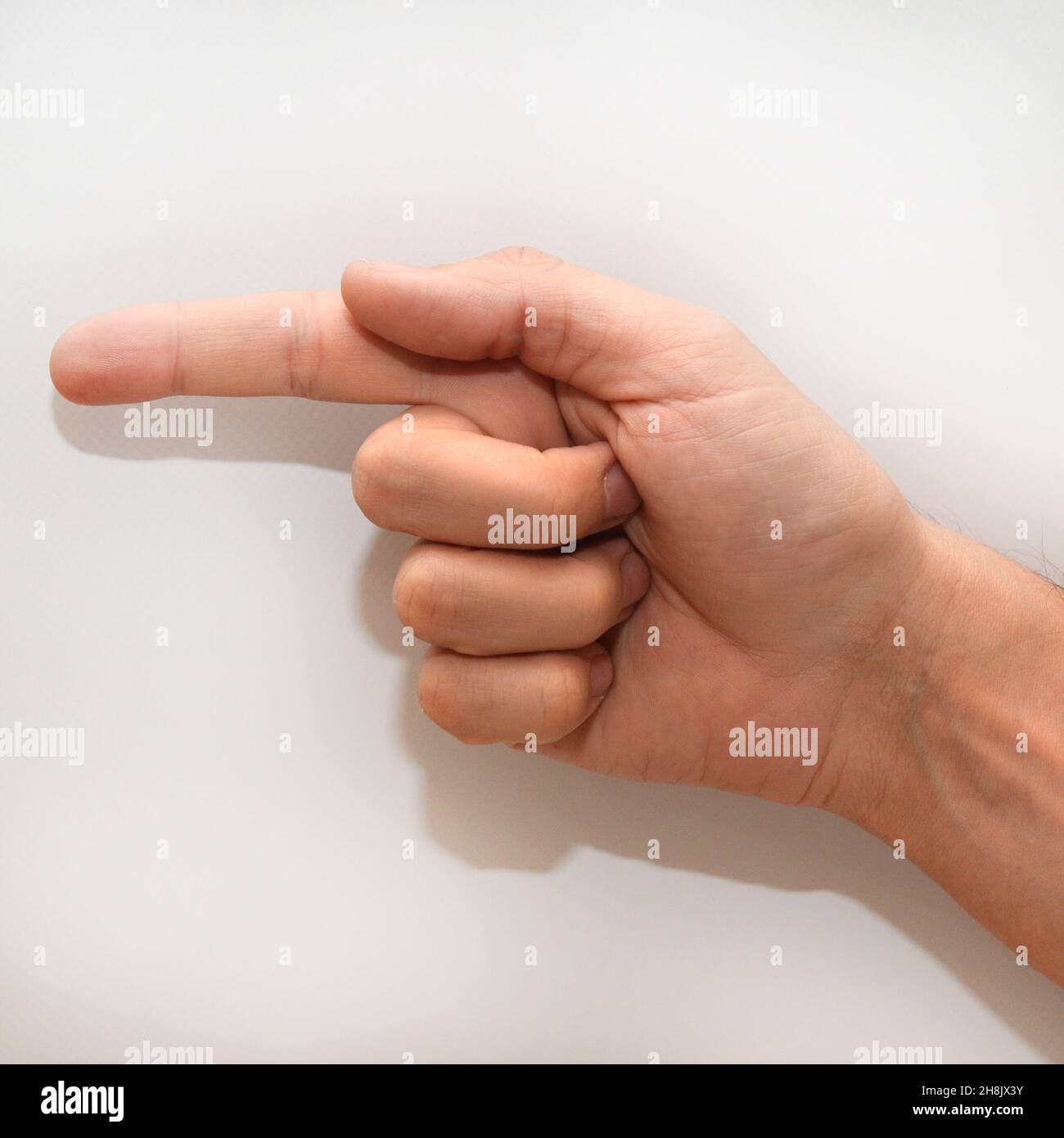 Letter G in American Sign Language (ASL) for deaf people Stock Photo ...