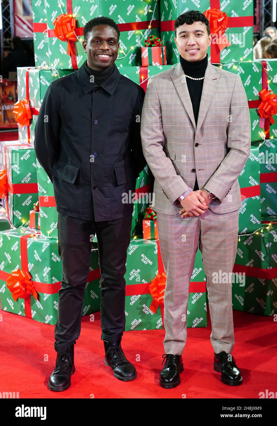 Jordan Peters and Reda Elazouar arriving for the world premiere of ...