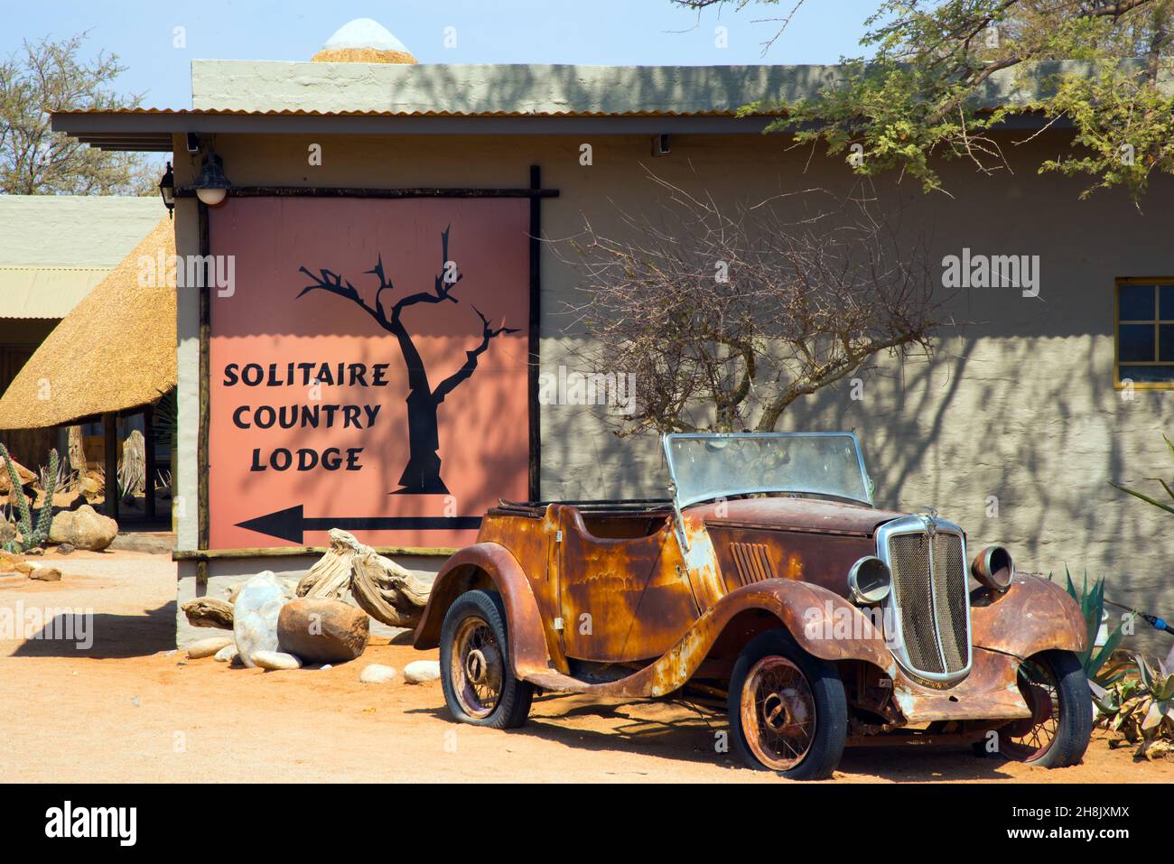 Sossusvlei, Namibia; 08182016: Solitaire Country Lodge colorful ...