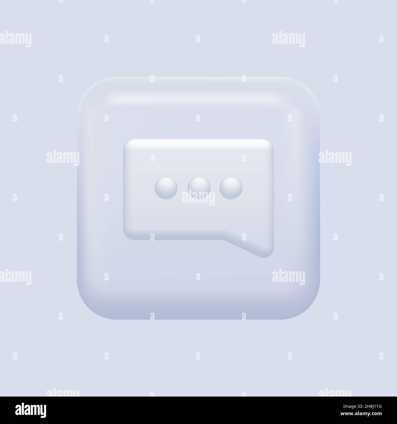 White Message Icon. Isolated Texting Button. Vector illustration Stock ...