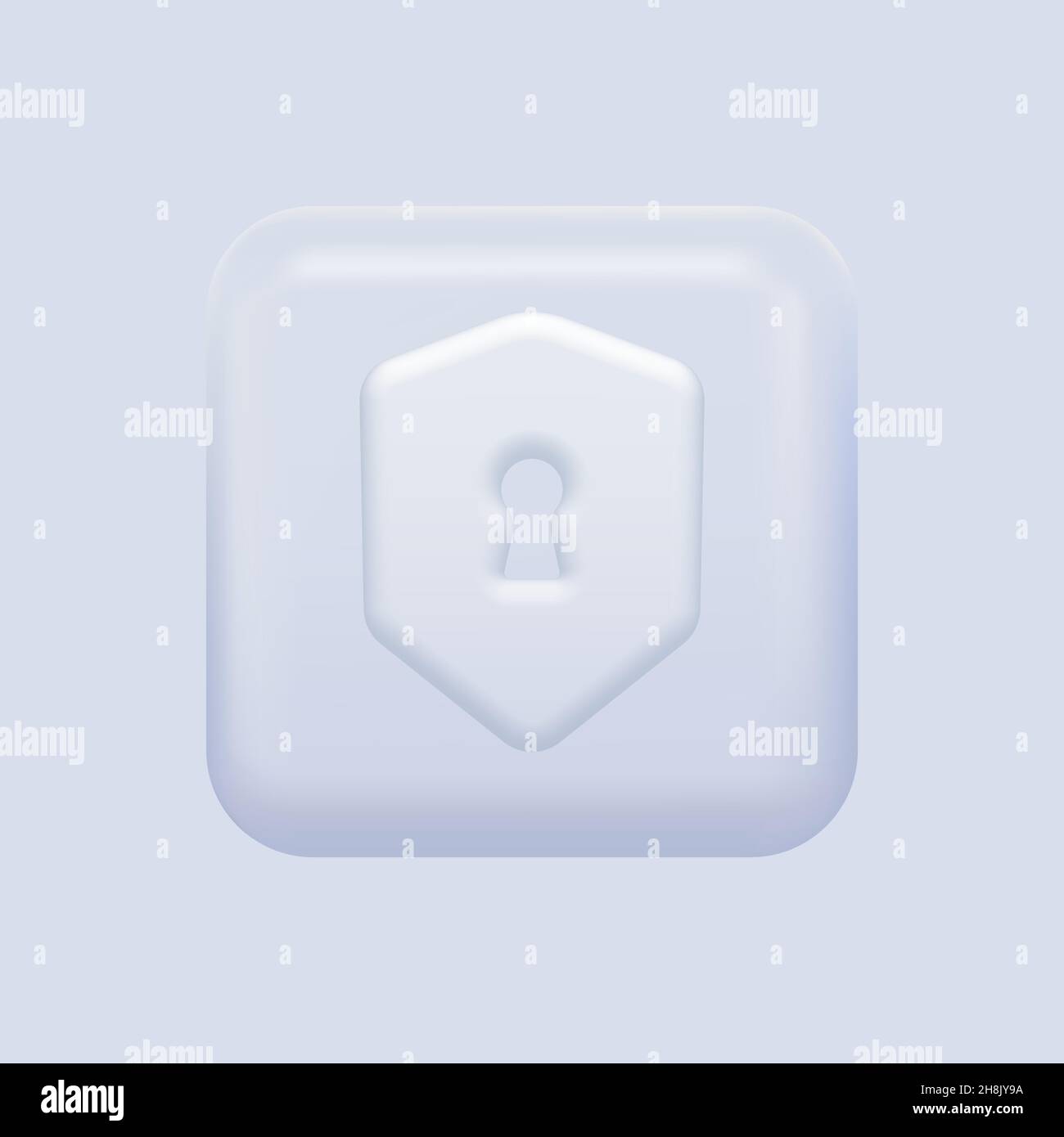 White Lock Icon. Security Isolated Design Element. Vector illustration ...