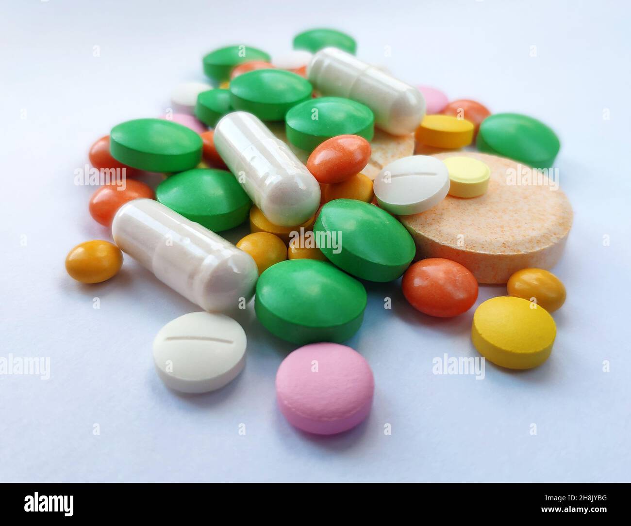 Colorful pills set, medicine background. Tablets prescribed for ...