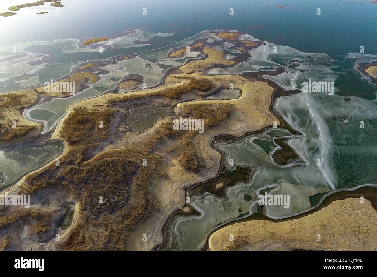 WUHAI, CHINA - NOVEMBER 24, 2021 - An aerial photo shows the scenery of ...