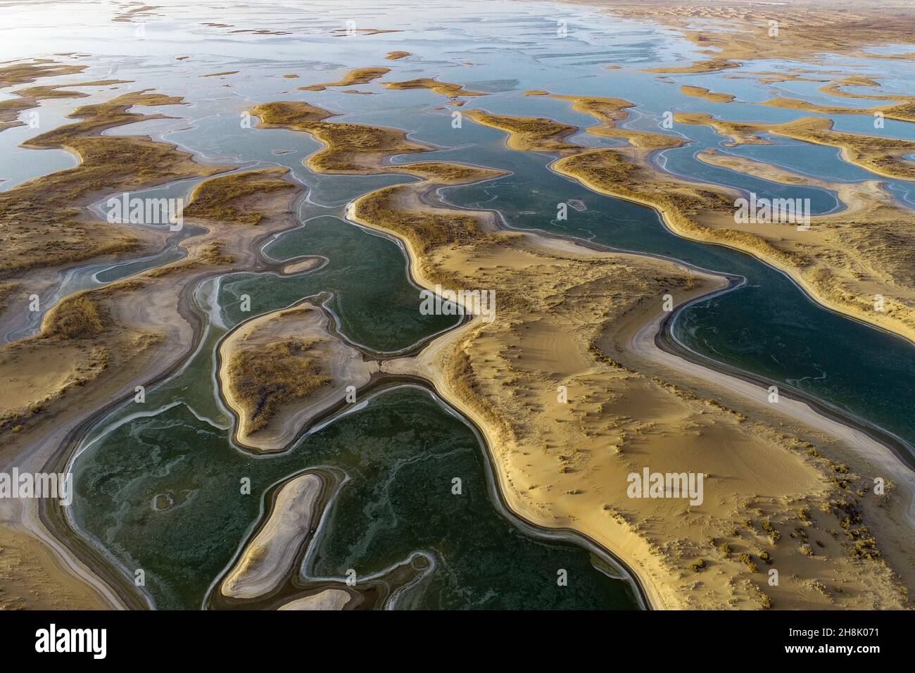WUHAI, CHINA - NOVEMBER 24, 2021 - An aerial photo shows the scenery of ...