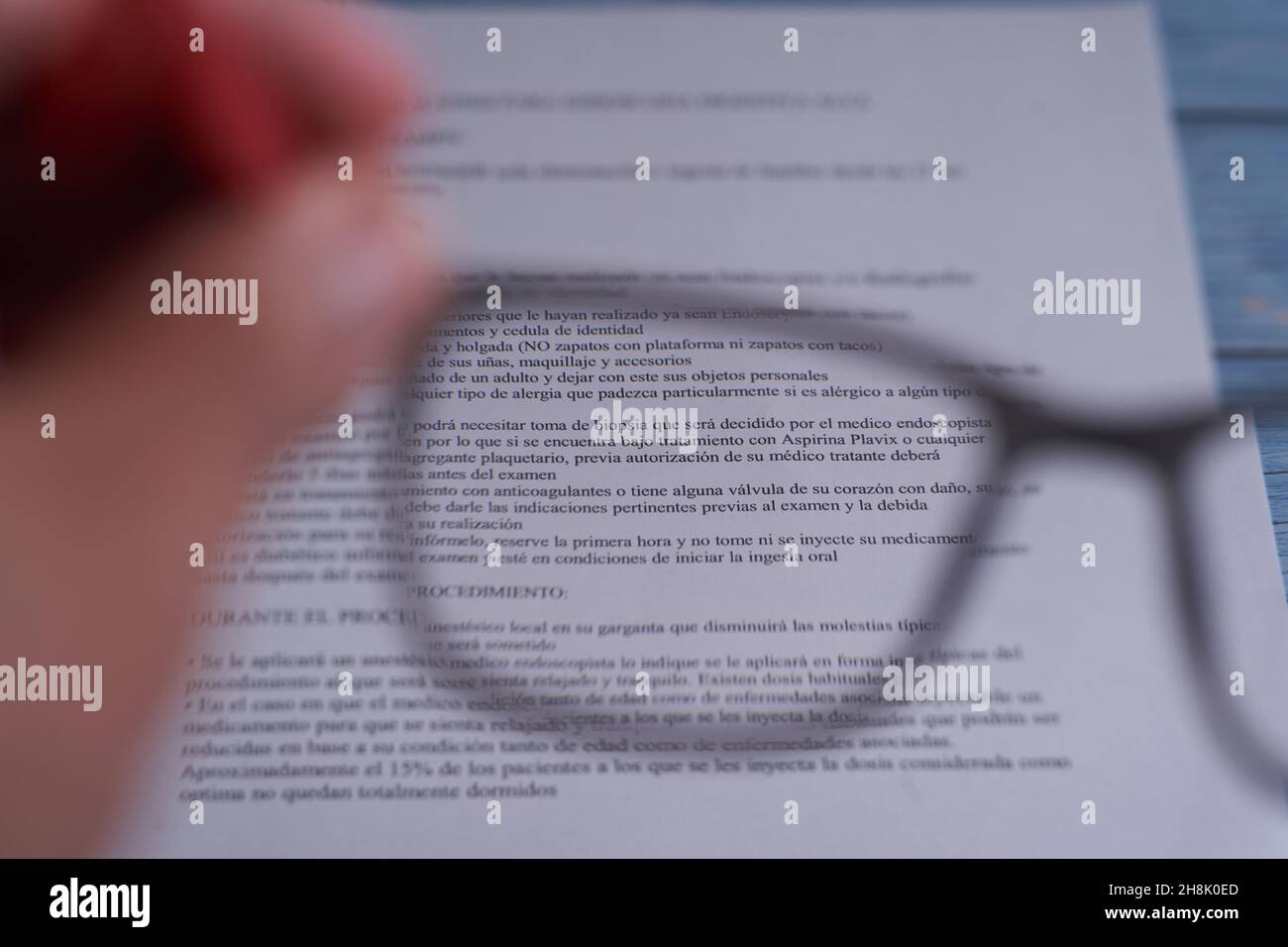 reading a piece of writing through the optical lens, focus and ...