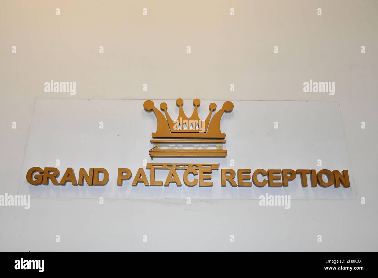 SYDNEY, AUSTRALIA - Apr 24, 2021: The "Grand Palace Reception" golden ...