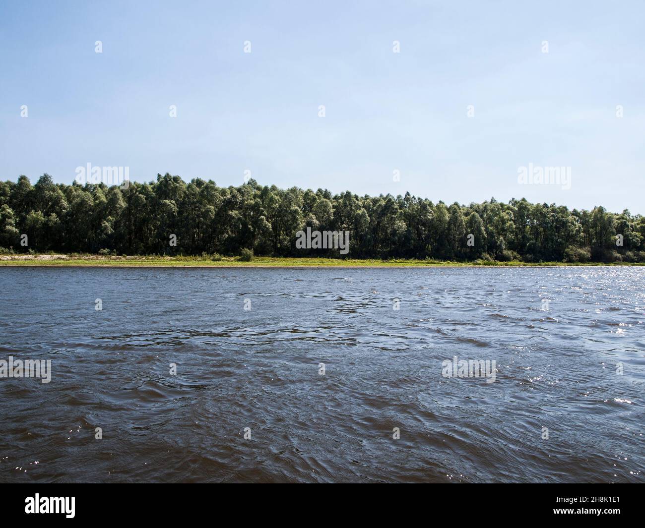 Summer river background. Waves and deep water Stock Photo - Alamy