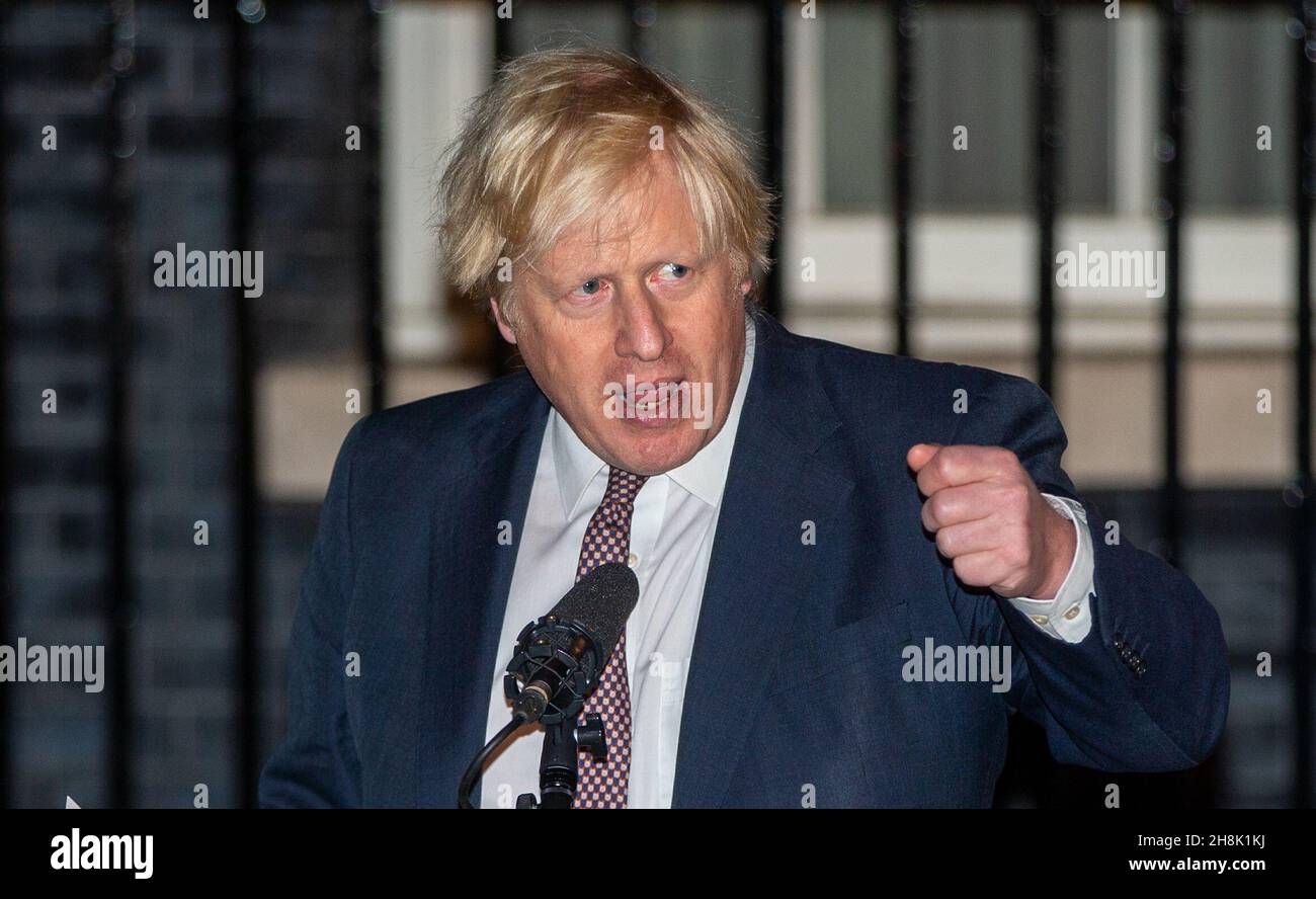 London, England, UK. 30th Nov, 2021. UK Prime Minister BORIS JOHNSON ...