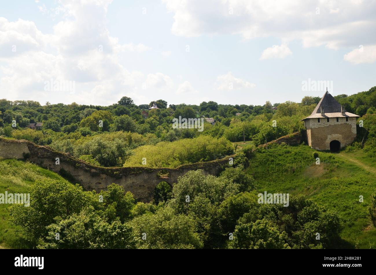 Stone tower trees bushes hi-res stock photography and images - Alamy