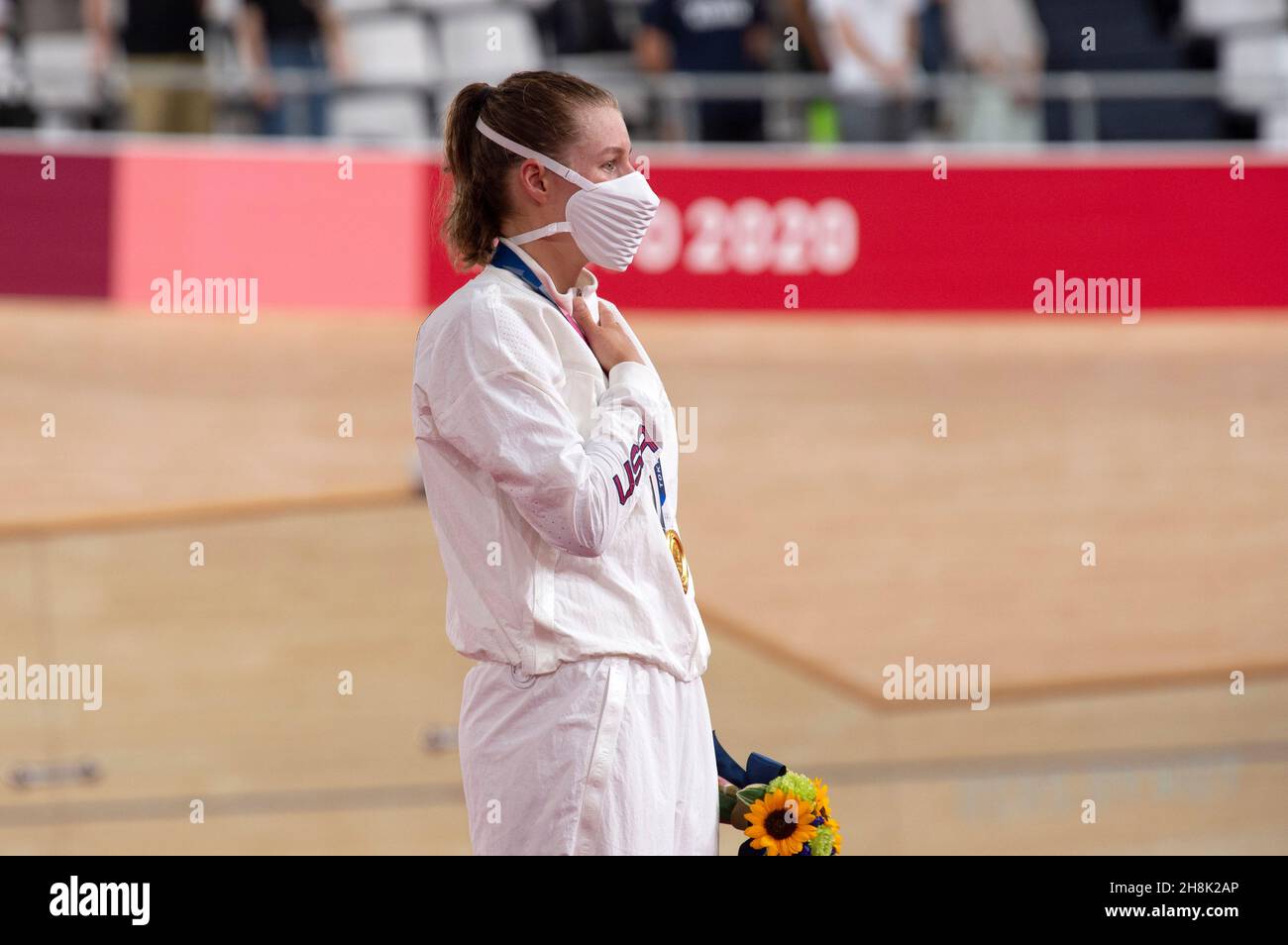 Jennifer Valente of the United States, gold medalist in the women’s ...