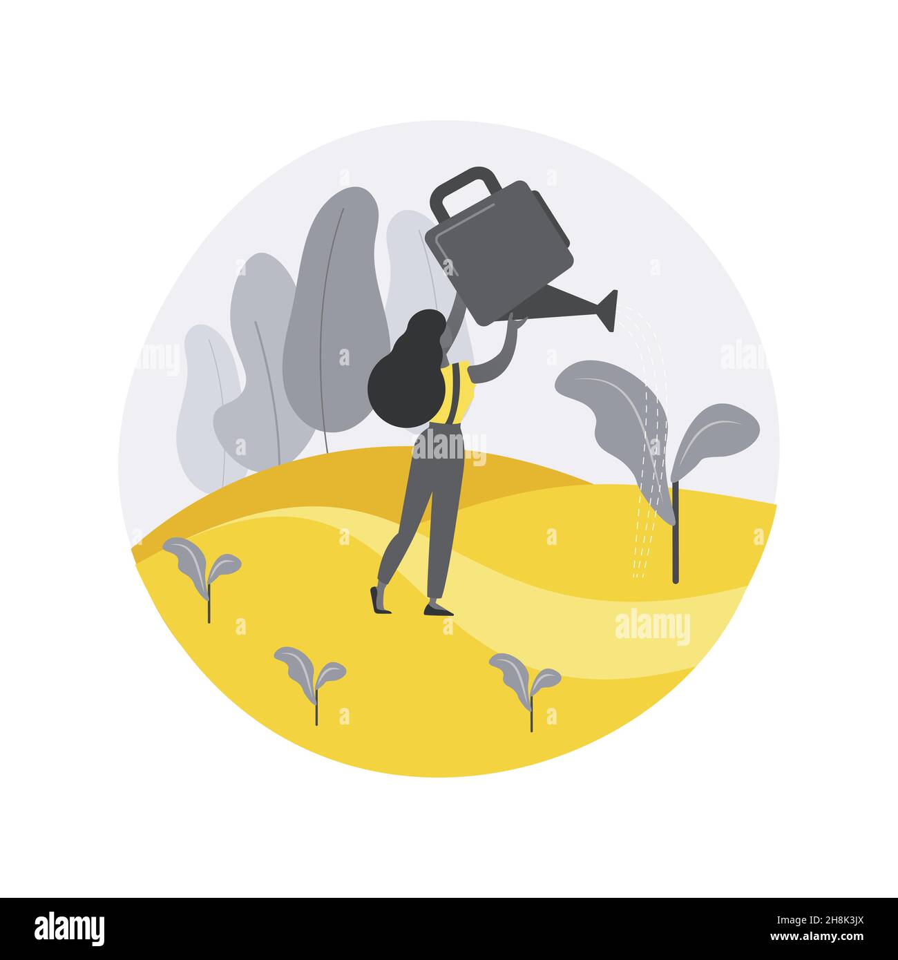 Reforestation abstract concept vector illustration Stock Vector Image ...