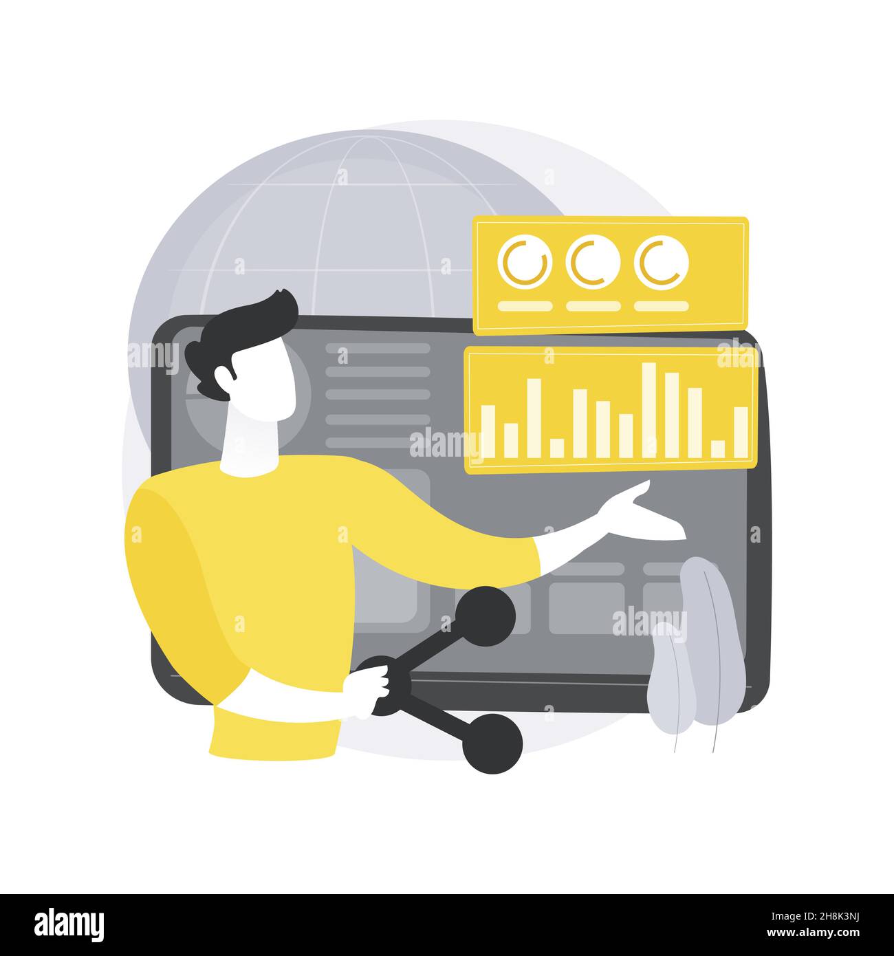 Climate data share and use abstract concept vector illustration Stock ...