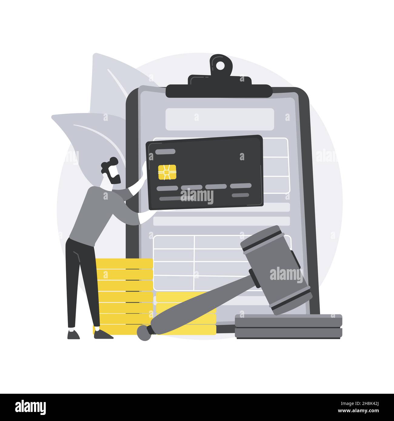 Pay penalties abstract concept vector illustration Stock Vector Image ...