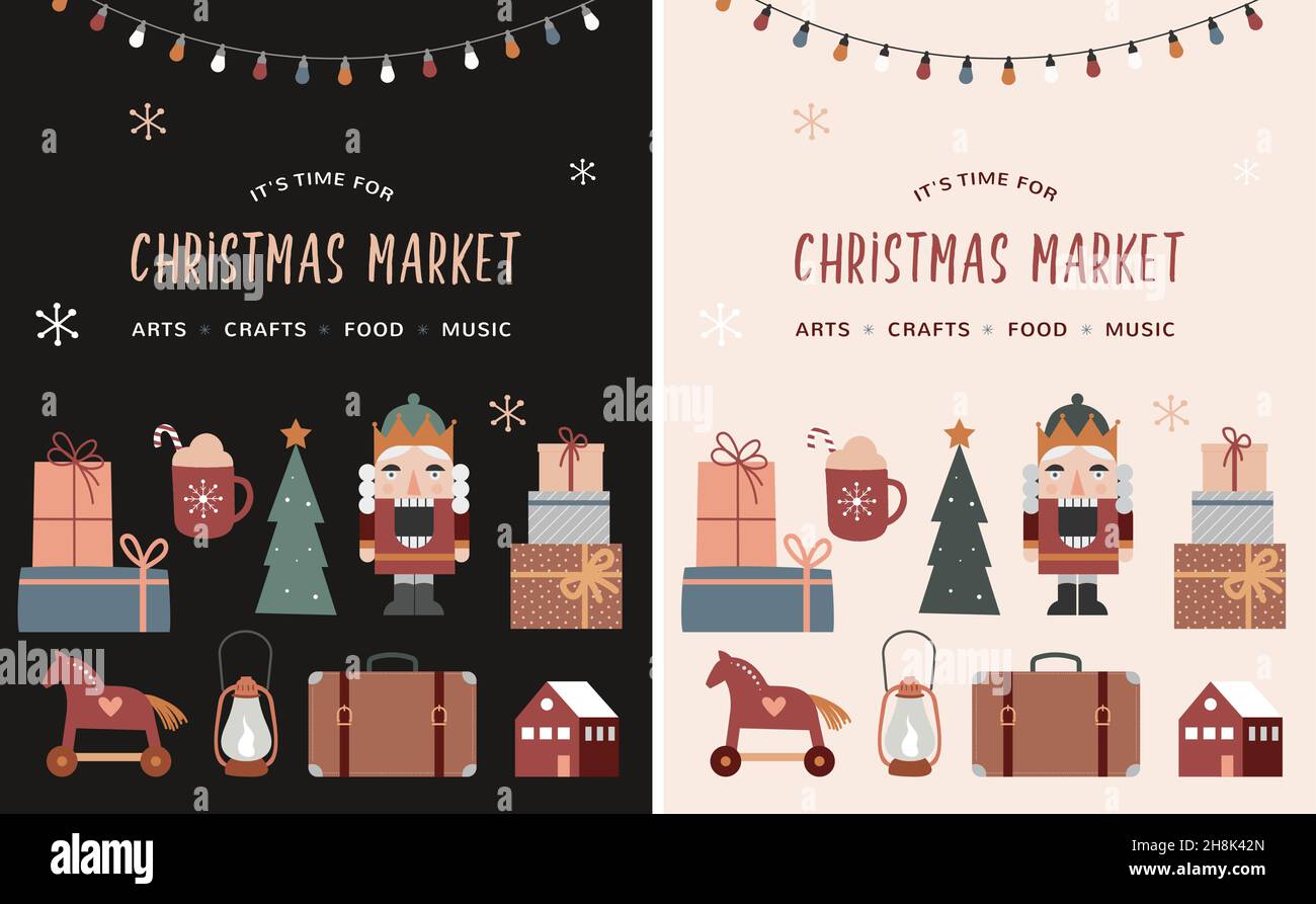 Christmas craft market Stock Vector Images - Alamy