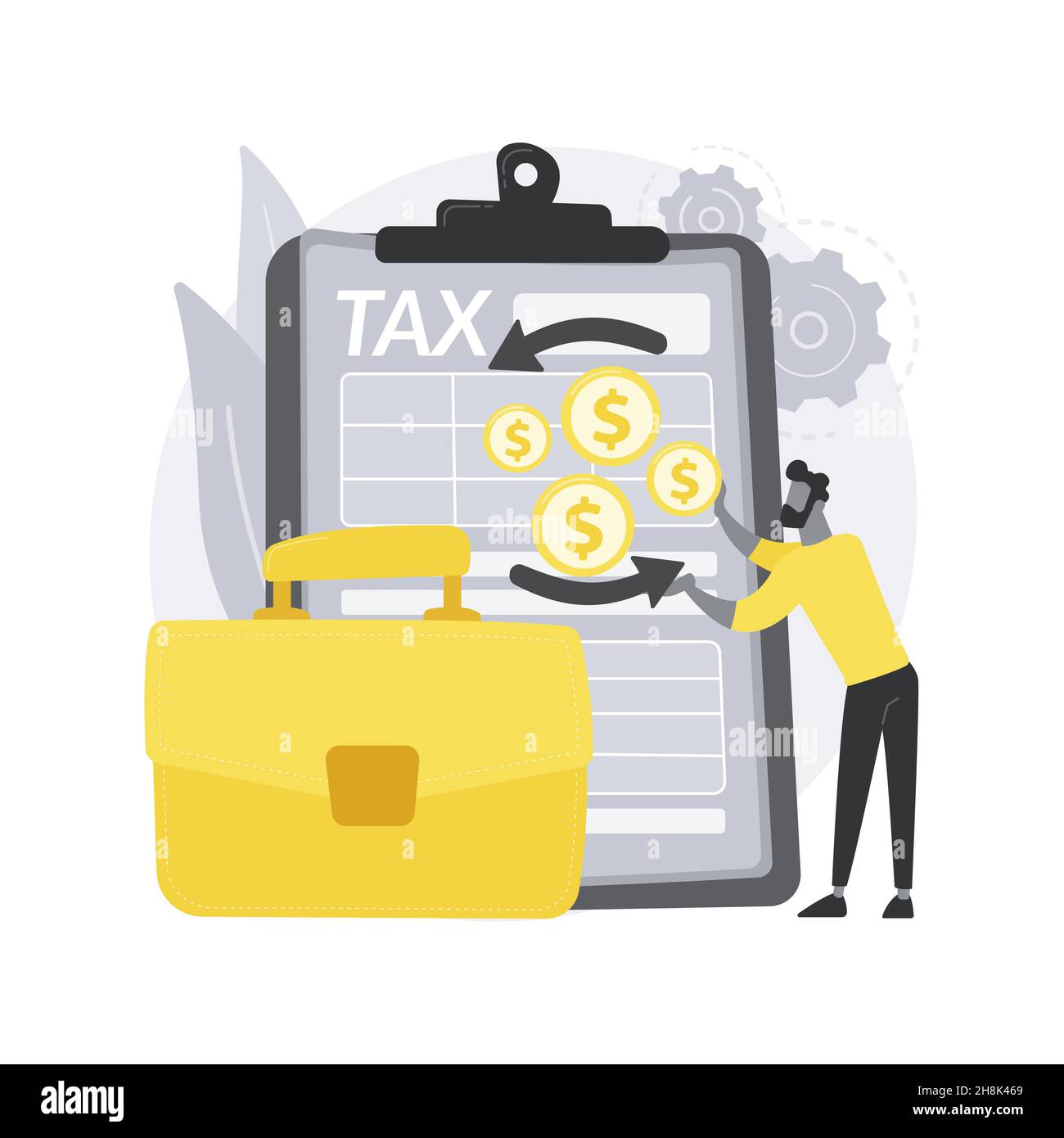 Corporation income tax returns abstract concept vector illustration ...