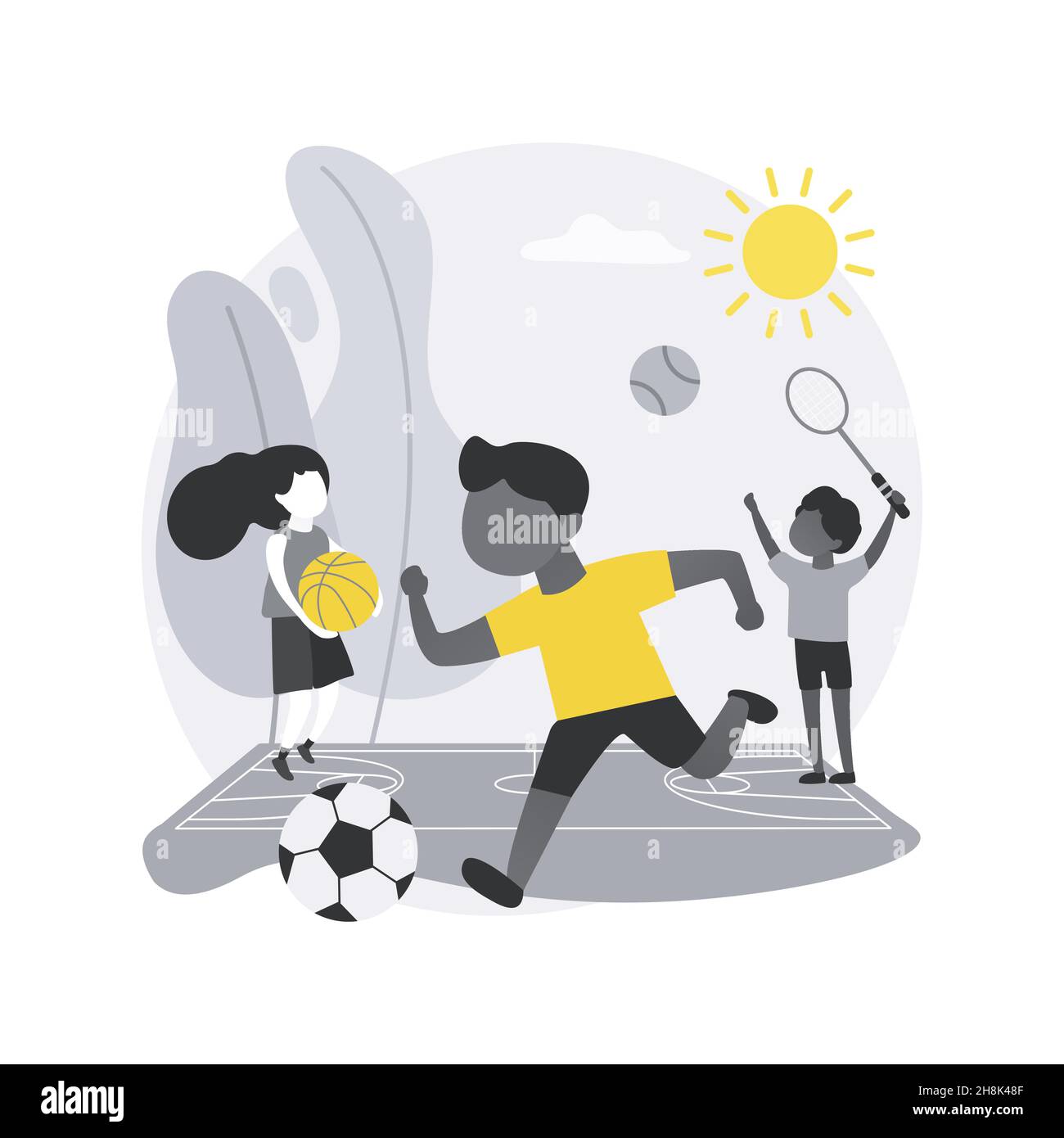 Sport summer camp abstract concept vector illustration Stock Vector ...