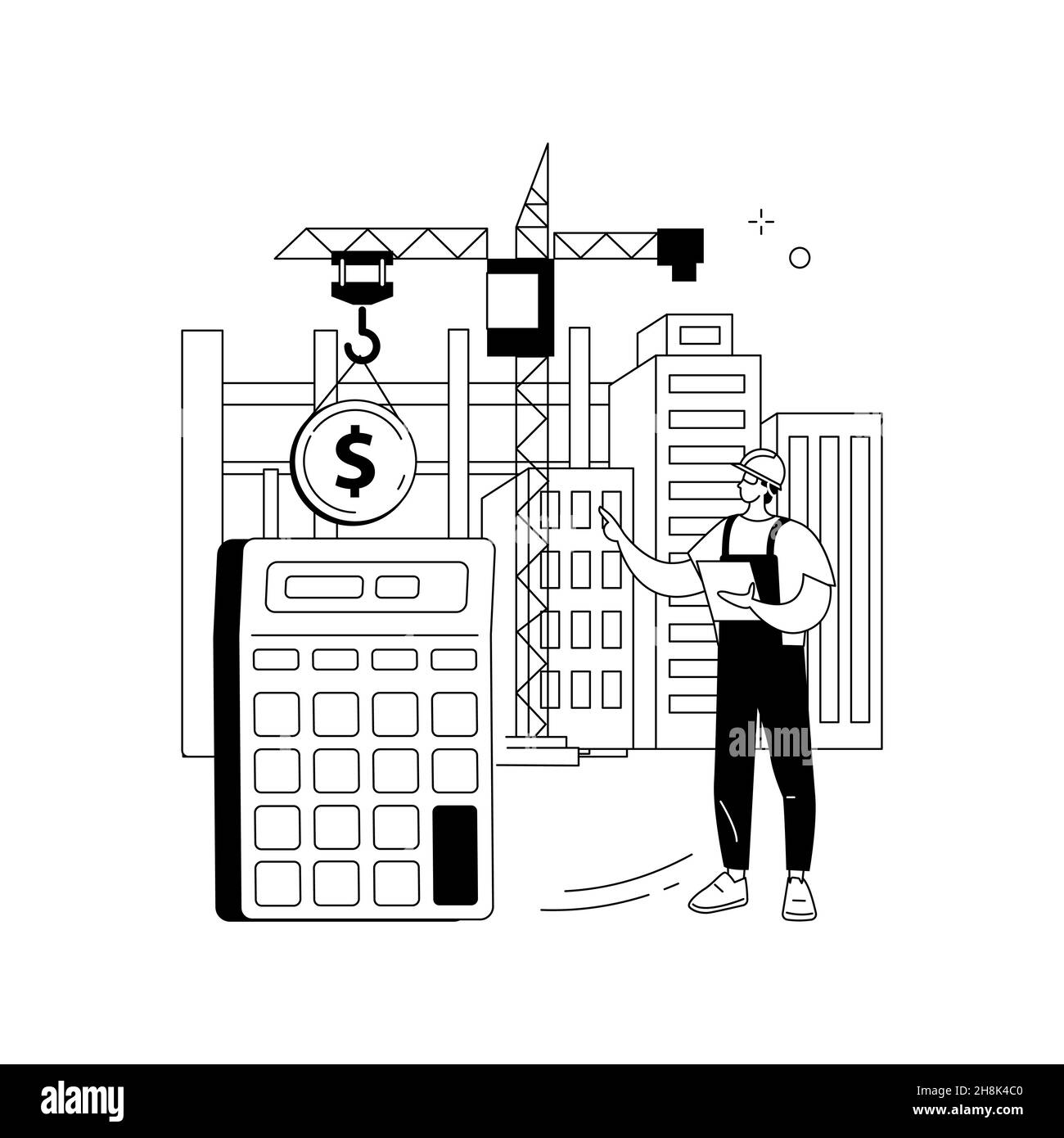 Construction costs abstract concept vector illustration Stock Vector ...