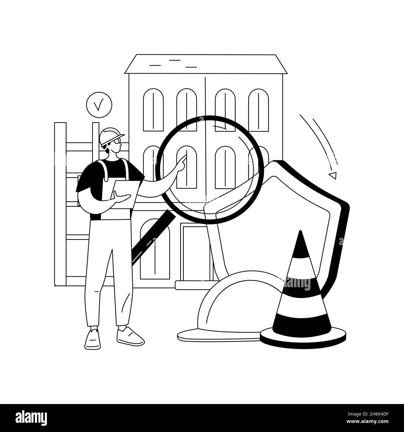 Building safety abstract concept vector illustration Stock Vector Image ...