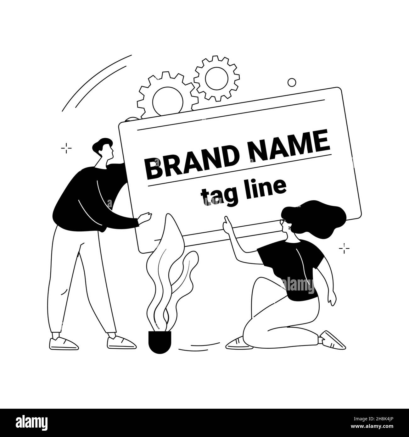 Naming and taglines abstract concept vector illustration Stock Vector ...