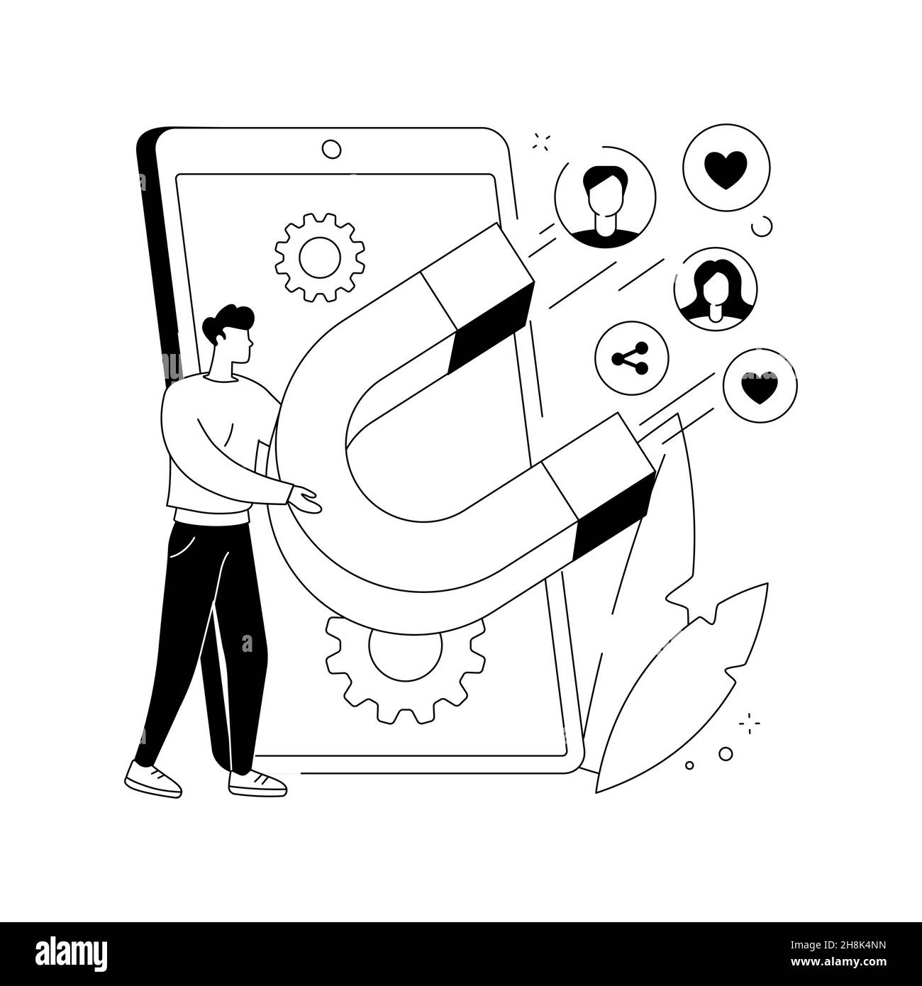 Engagement marketing abstract concept vector illustration Stock Vector ...