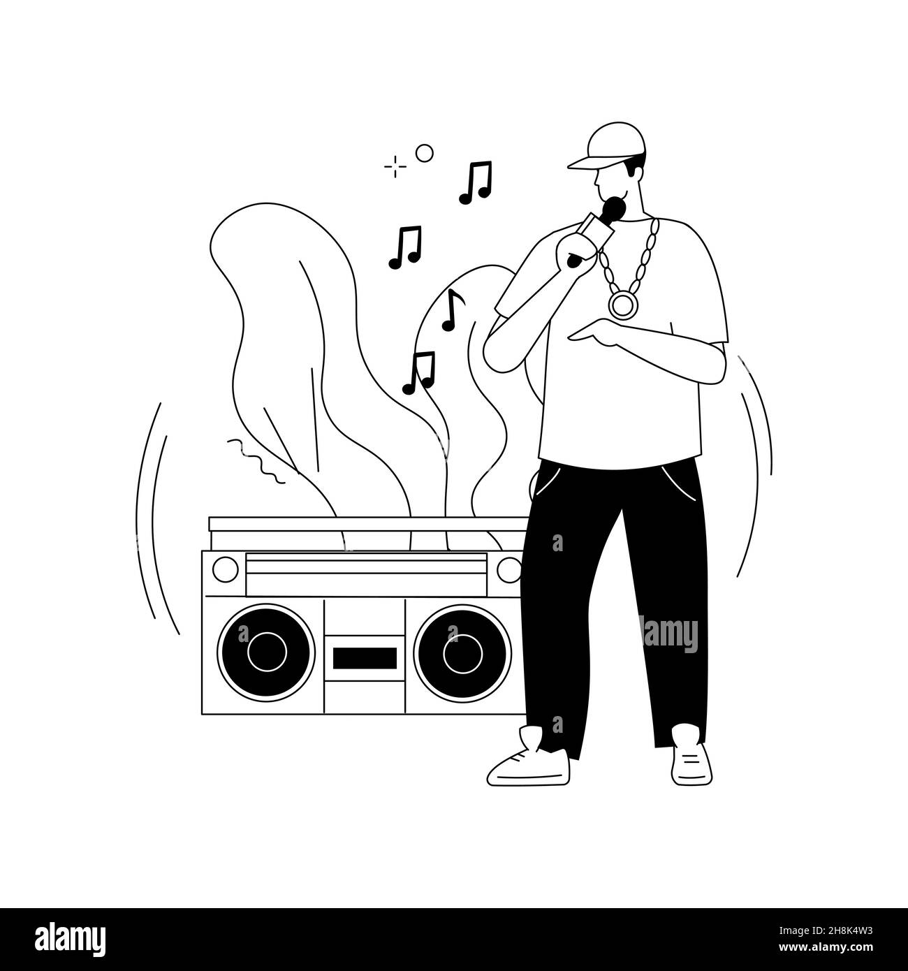 Hip-hop music abstract concept vector illustration Stock Vector Image ...