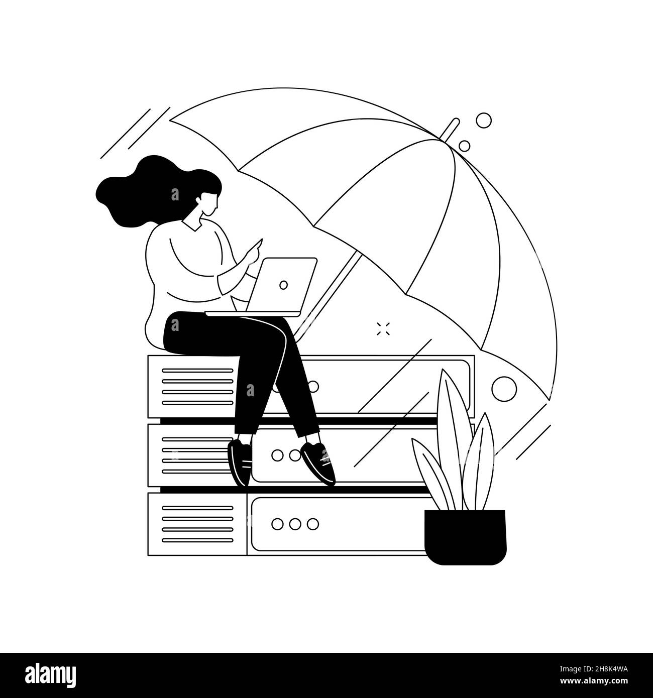 Cyber insurance abstract concept vector illustration Stock Vector Image ...