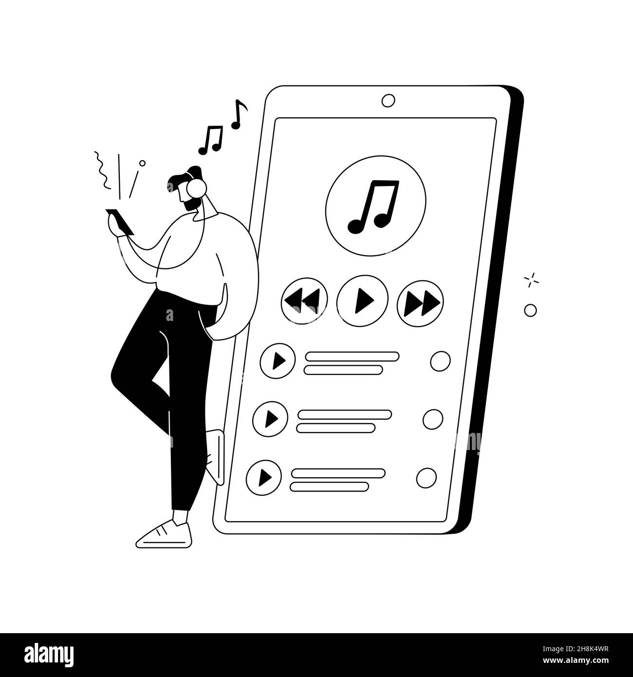 Music playback abstract concept vector illustration Stock Vector Image ...