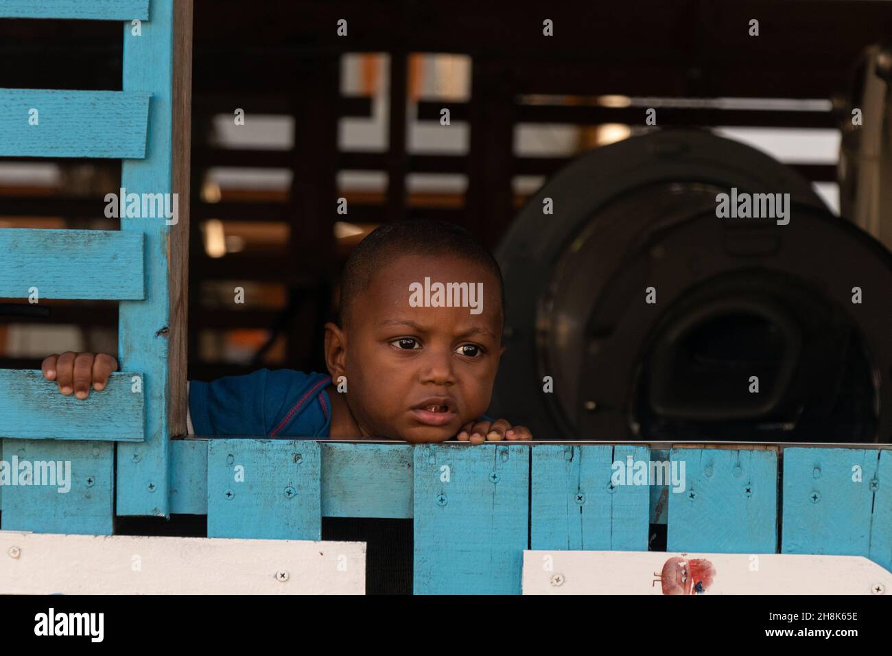 Portrait of a kid on the street in Samaná, Dominican Republic Stock ...