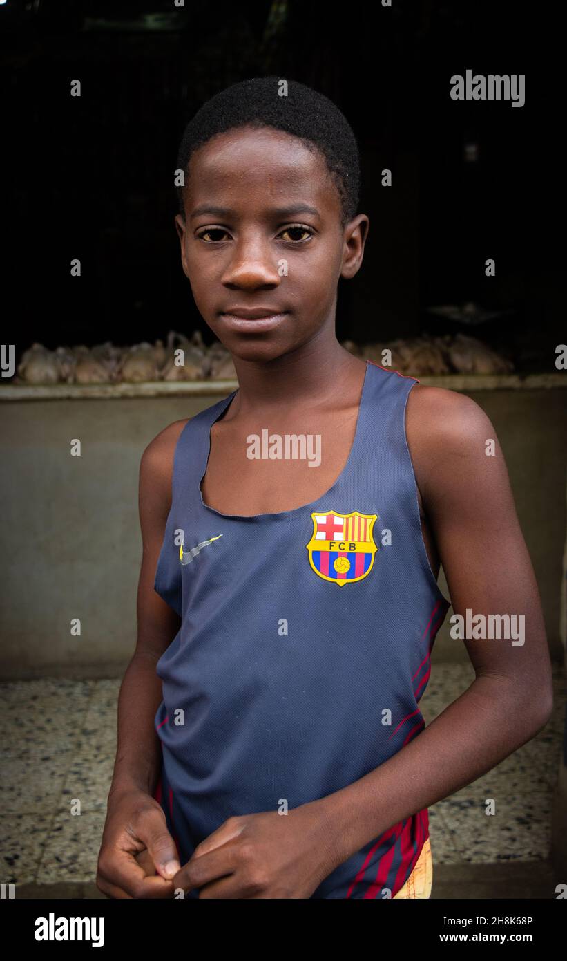 Portrait of a kid on the street in Samaná, Dominican Republic Stock ...