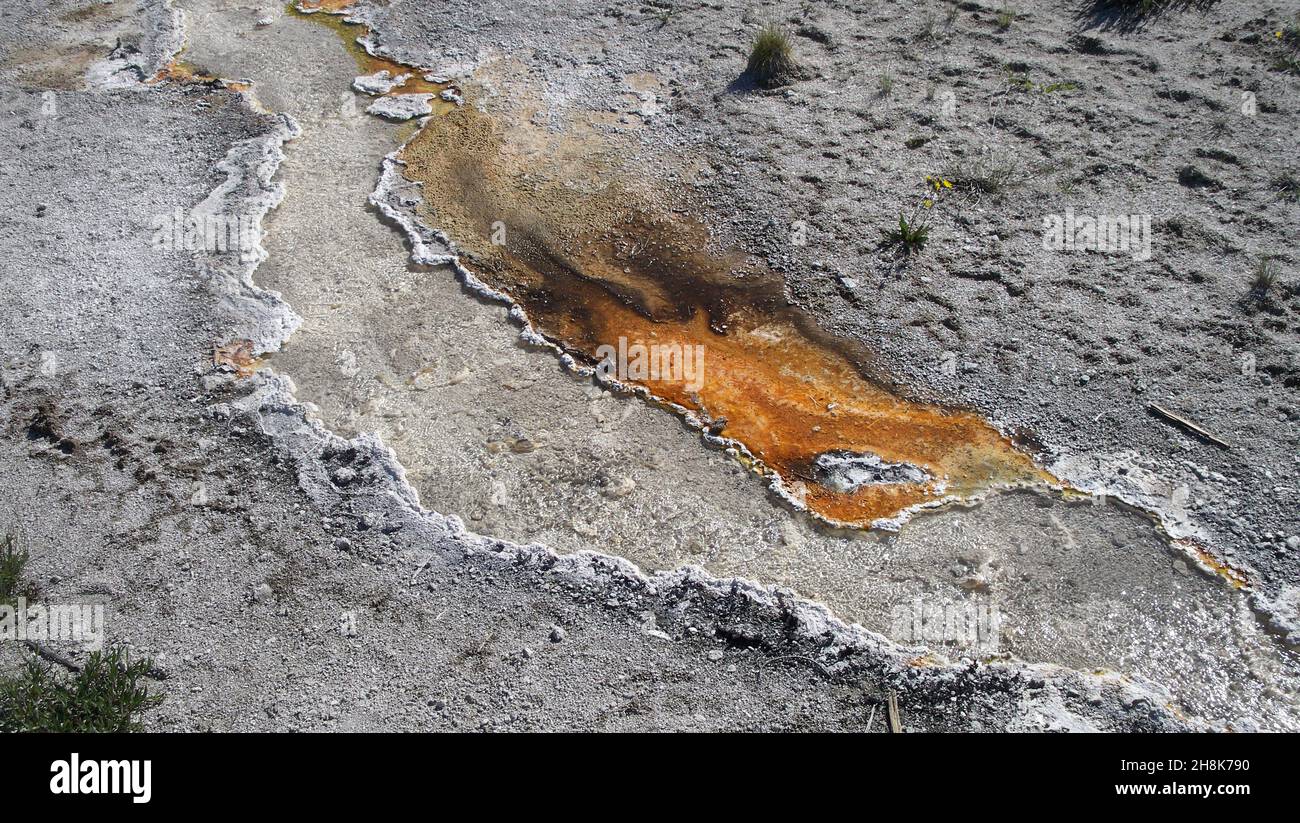 mineral hot spring stream at a geographical location Stock Photo - Alamy