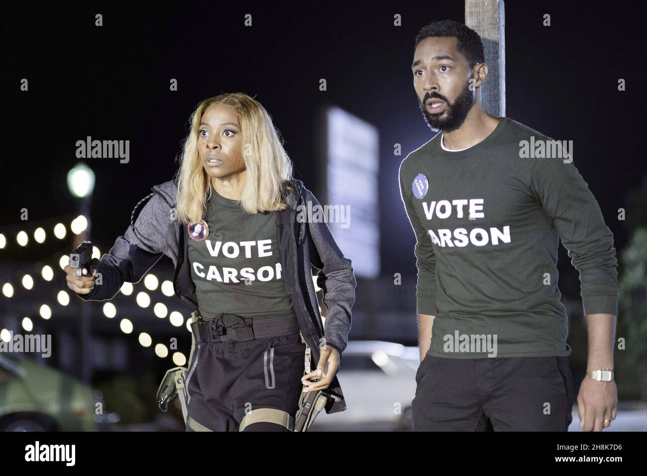 HORROR NOIRE, from left: Erica Ash, Tone Bell, 2021. ph: Steve Swisher ...