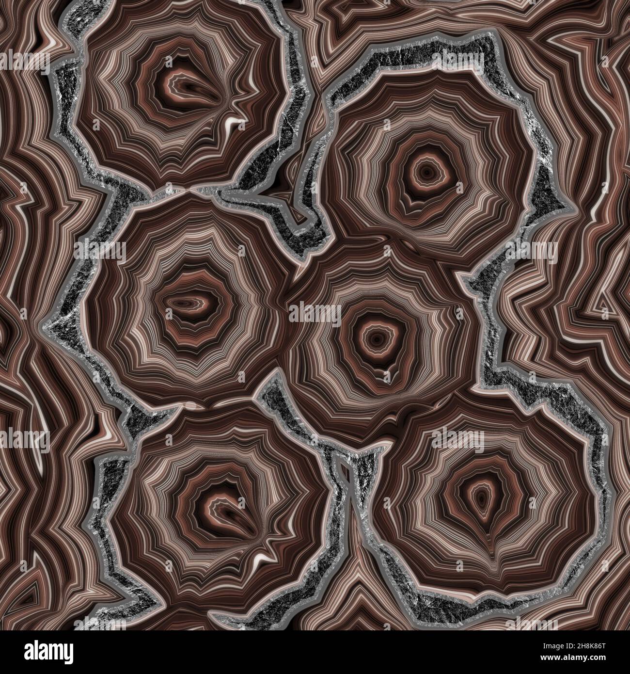 Seamless banded agate geode marble rock with gray stone edge surface ...