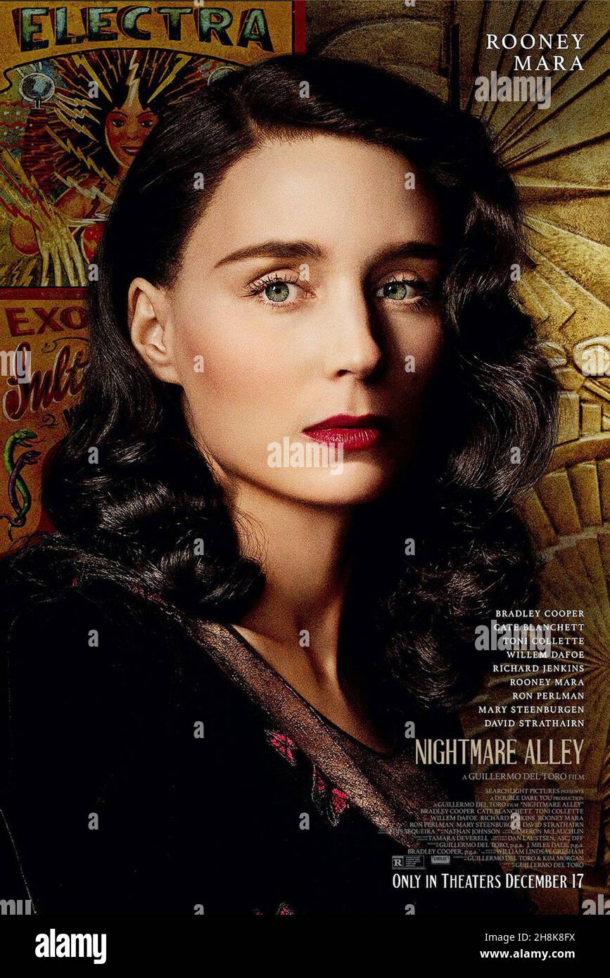 NIGHTMARE ALLEY, US character poster, Rooney Mara, 2021. © Searchlight ...