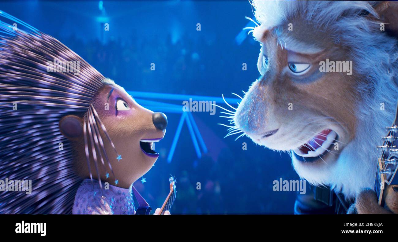 SING 2, from left: Ash (voice: Scarlett Johansson), Clay Calloway ...