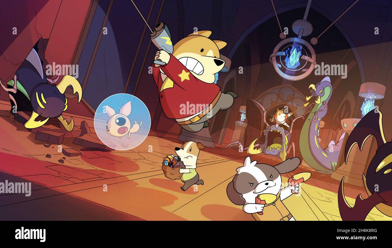 DOGS IN SPACE, from left: Chonies (voice: David Lopez), Garbage (voice ...