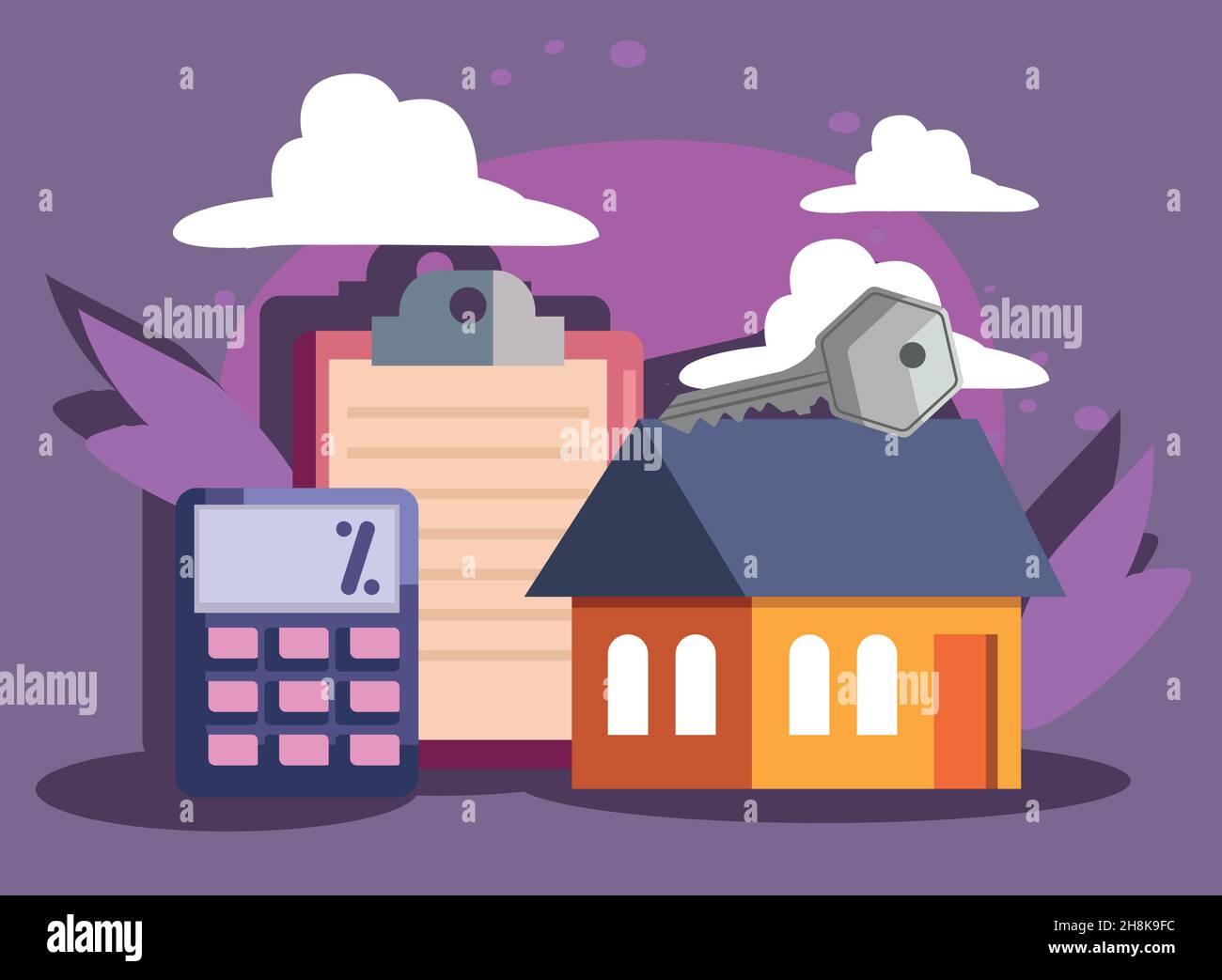 roof rent poster with items Stock Vector Image & Art - Alamy