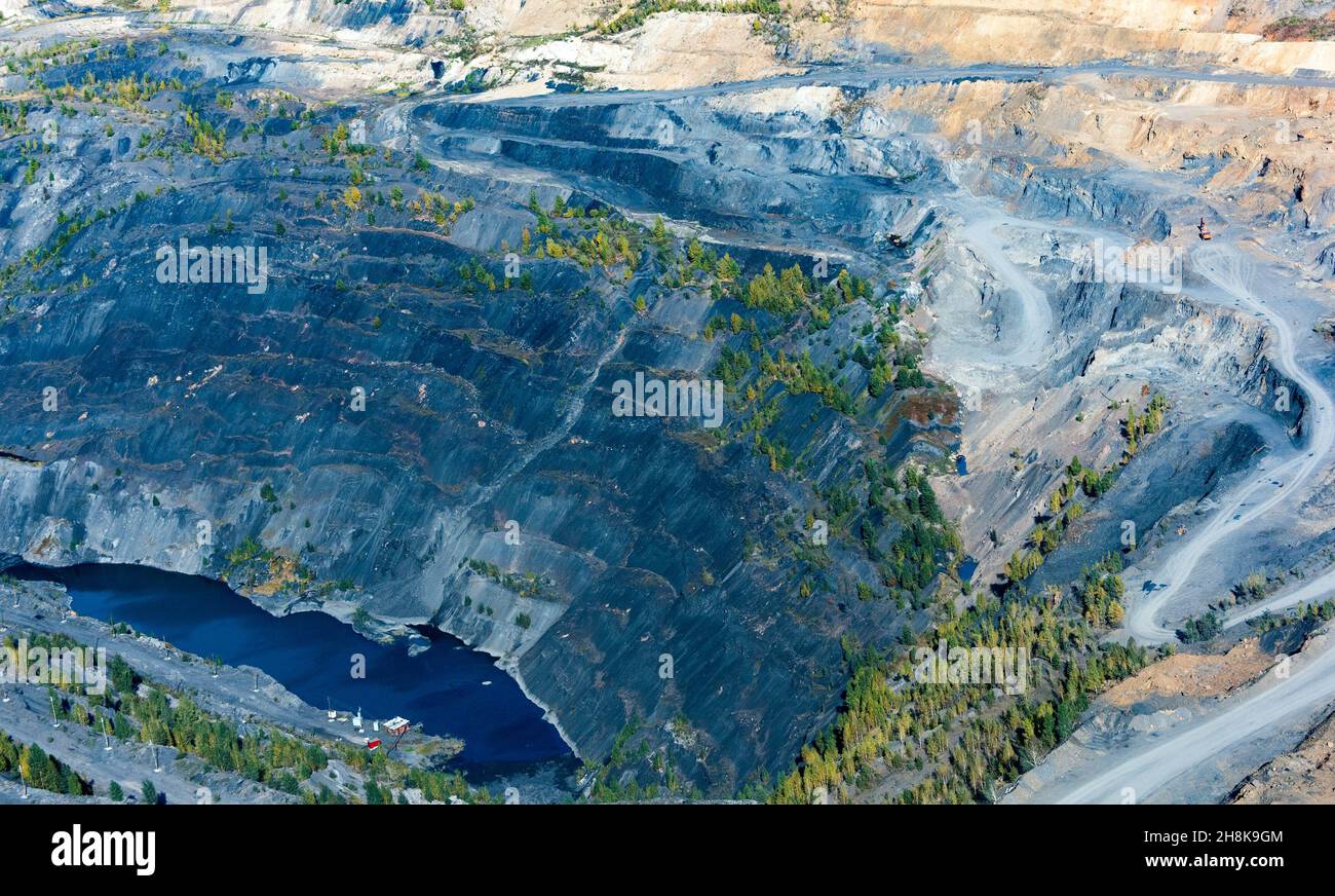 Aerial view of an open mine pit in Novosibirsk, Russia Stock Photo - Alamy