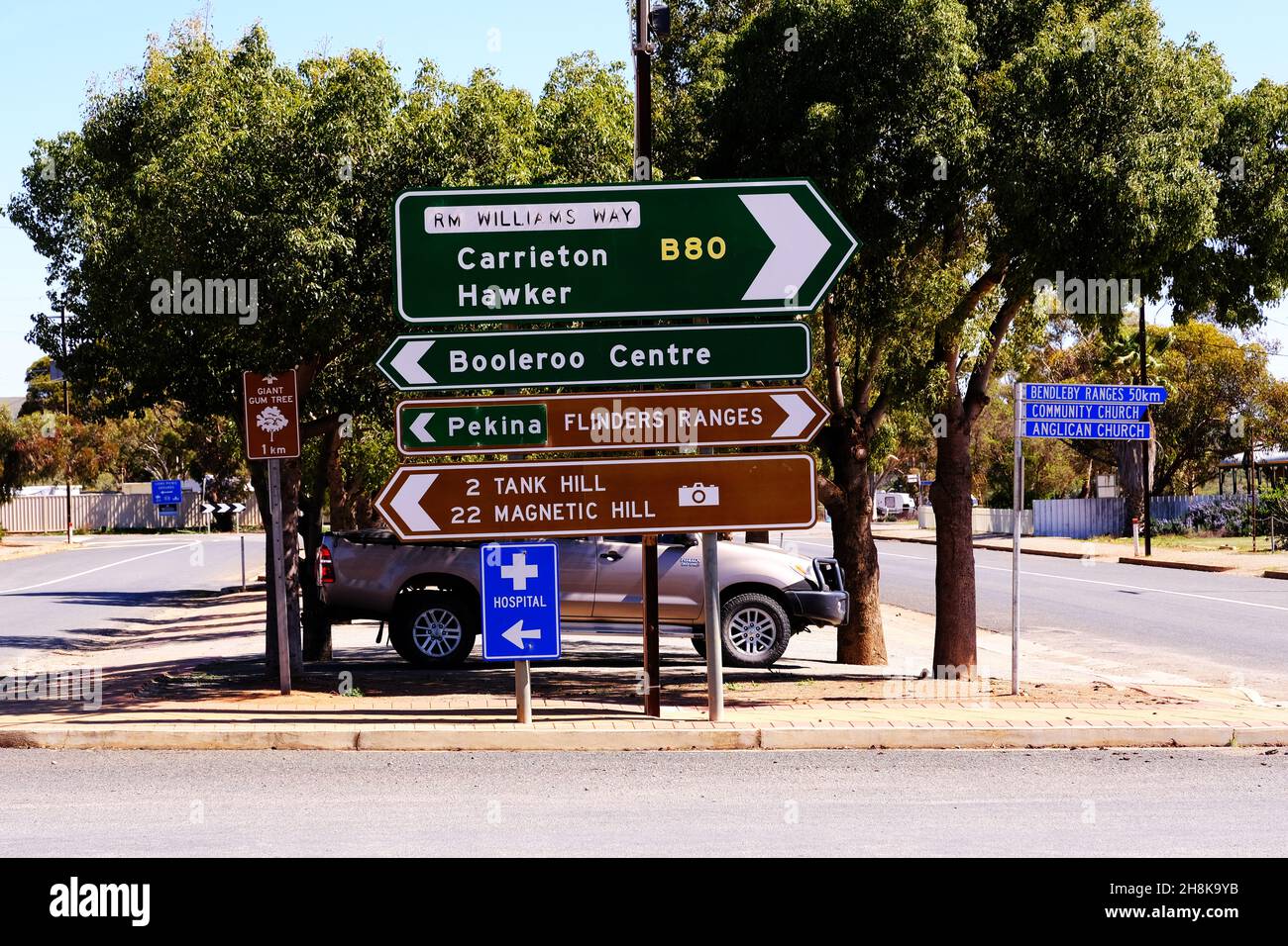 Street sign in the small town of Orroroo in South Australia Stock Photo ...