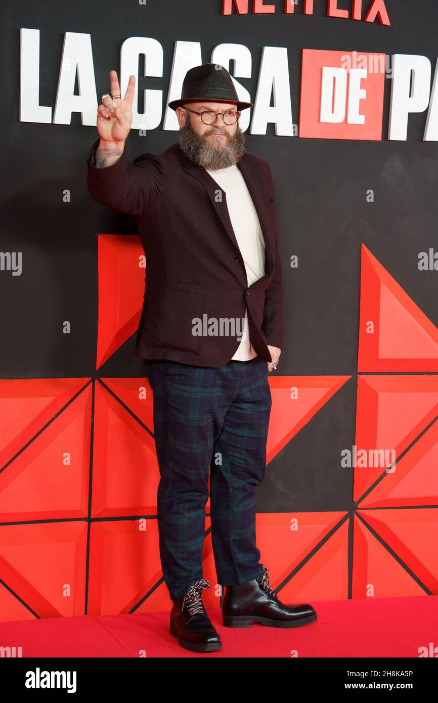 Madrid, Spain. 30th Nov, 2021. Darko Peric attends the premiere for the ...