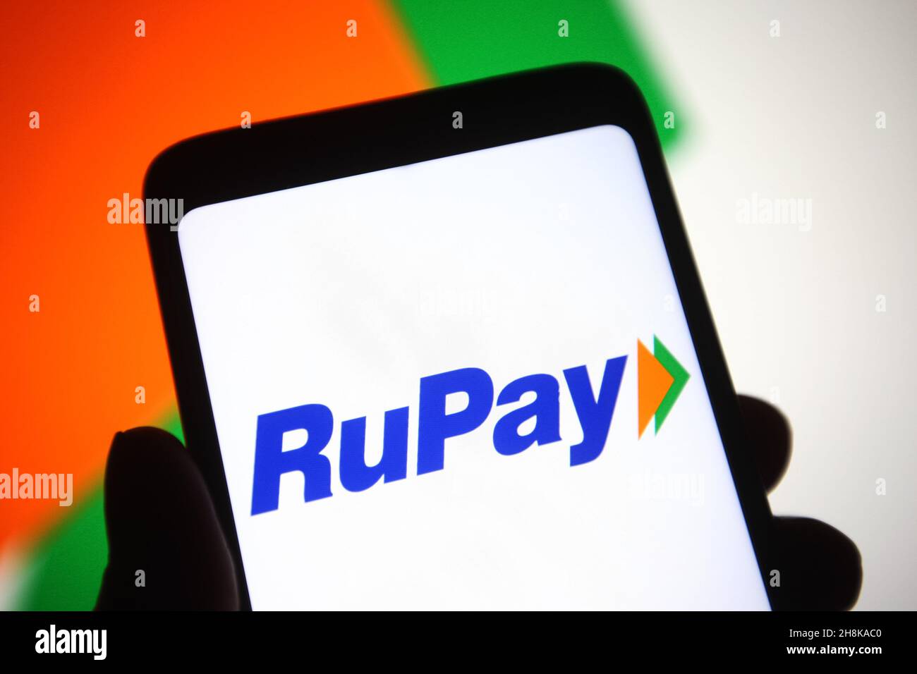 In this photo illustration, RuPay logo of an Indian multinational ...